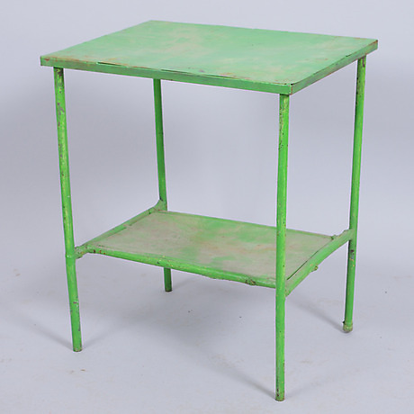 PLANTING TABLE, green painted metal, industrial design. Furniture ...
