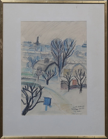 THORSTEN ANDERSSON. "City view". Mixed media, signed and dated 72. Art ...