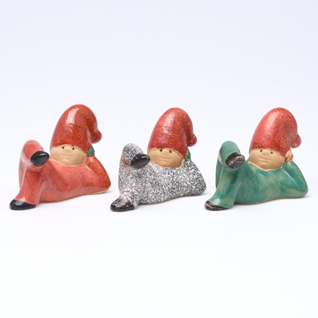 LISA LARSON. Plots, 3 pcs, stoneware, Gustavsberg. Ceramics & Porcelain ...