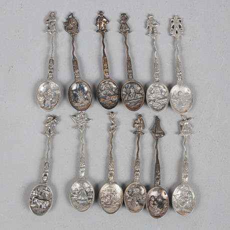 SKEDAR, 12 stycken, silver, 800, Holland. Silver & Metall - Silver ...