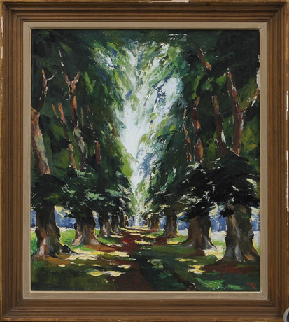 AXEL LIND. Tree valley, oil on canvas, signed. Art - Paintings - Auctionet