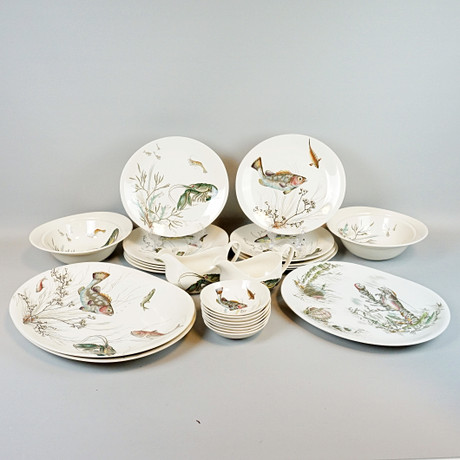 FISH SET "FISH", JOHNSON BROS, 25 pieces, England. Ceramics & Porcelain ...