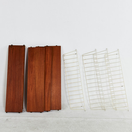 STRINGHYLLOR, 10 dlr, 1960-tal, 4 vita gavlar samt 6 hyllplan i ...