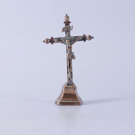 MINIATURE CRUCIFIX, bronze, 18th century. Art - Sculptures & Bronzes ...