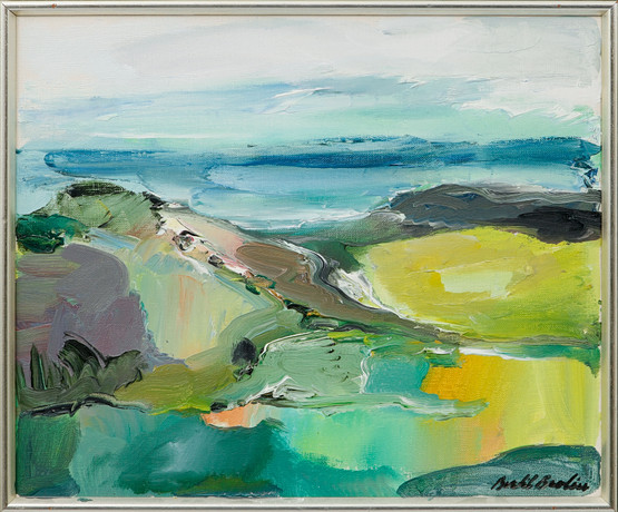 BERTIL BROLIN. "Kustbild", olja på duk, signerad. Konst - Måleri ...