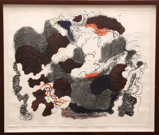 OLLE BONNEVIÉR. Color lithograph, proof print, signed, dated -75. Art ...