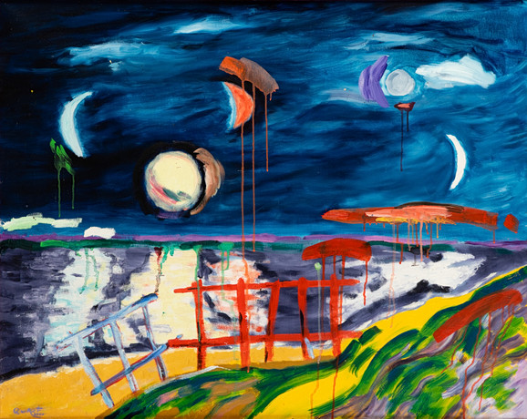 JAN QUAST (GEB. 1939). Mondaufgang über dem Meer. Kunst & Gemälde ...