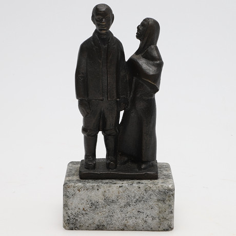 AXEL OLSSON. skulptur, ''Utvandrarna'', brons, signerad. Konst ...