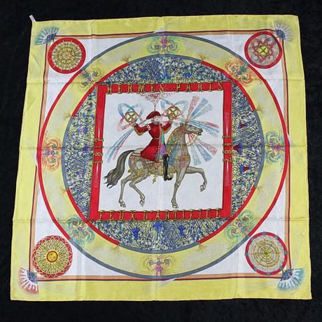 SCARF, Hermés, "Hermés 150-årsjubileum 1837-1987", siden, ca. 88 x 87 ...