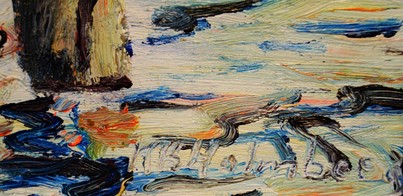 KARL GUSTAV HOLMBERG. Motiv från Fjällbacka, olja på pannå, signerad ...