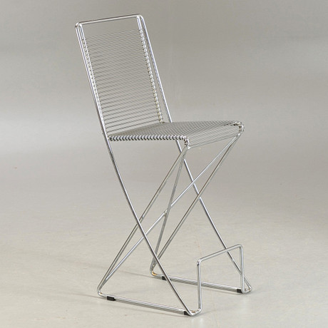 Chrome-plated high chair 'Kreuzschwinger'. Germany, 1980s. Furniture ...