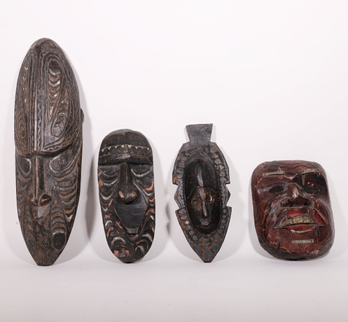 GROUP OF ETHNIC AND TRIBAL MASKS IN POLOCHROME WOOD. Tribal art - Auctionet