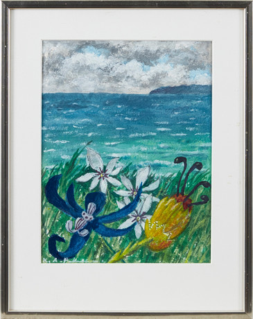 KARL AXEL PEHRSON. "Lago moquari", signerad, akryl på papper. Konst ...