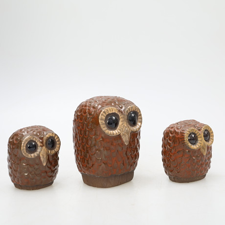 LARS BERGSTEN. Figurines, 3 pieces, stoneware, Bergsten ceramics ...