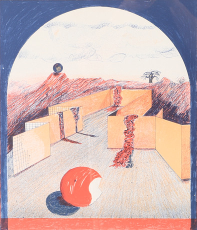 THORMOD LARSEN. Composition, color lithograph, signed 1974. Art ...