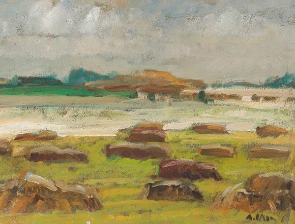 ANDERS OLSON. Oil on Board. Art - Paintings - Auctionet