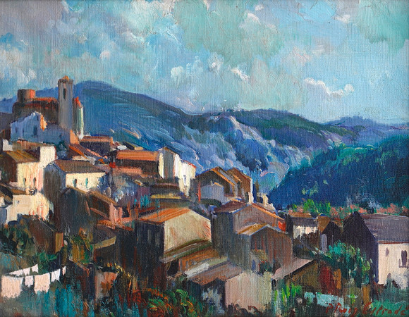 PAU ROIG ESTRADÉ. Lantlig utsikt. Konst - Måleri - Auctionet