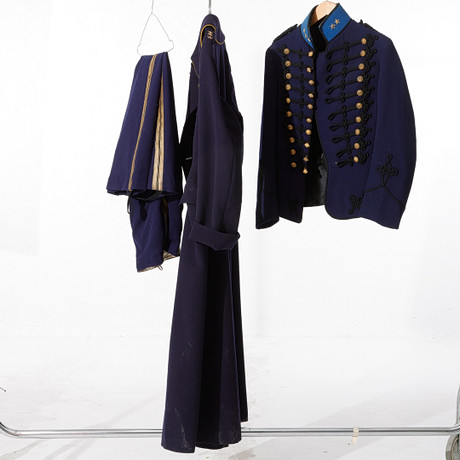 UNIFORM, artillery corps, consisting of attila, trousers, cane, coat ...