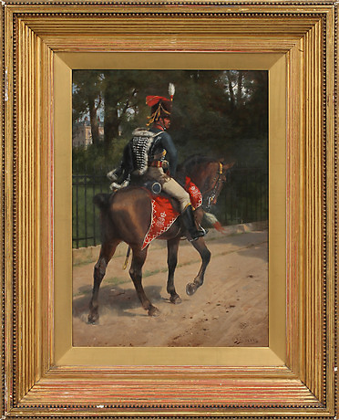 RICHARD BEAVIS (1824-1896). "Going to the Review-officer of the 10 th ...