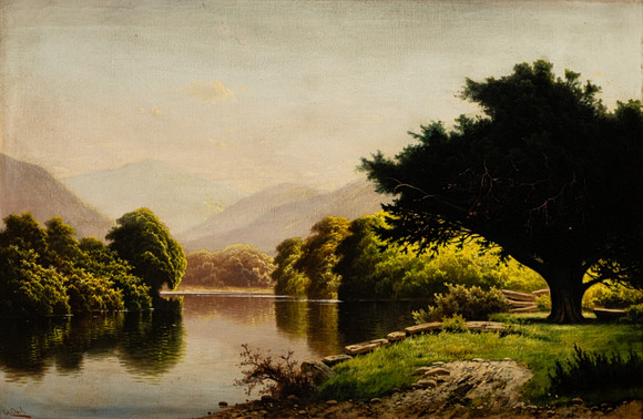 FRITZ CHWALA (1872-1936). Summer day by the river. Art - Paintings - Auctionet