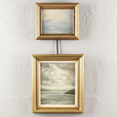 CHARLES HARDAKER (B.1934-). TWO OILS, CLOUDY COAST AND SEASCAPE. Art ...