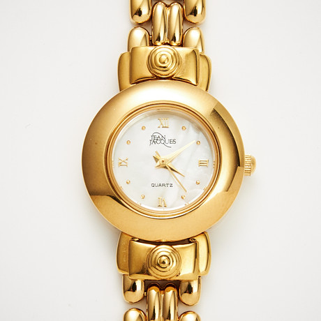JEAN JACQUES, wristwatch, yellow metal, quartz, mother-of-pearl dial ...