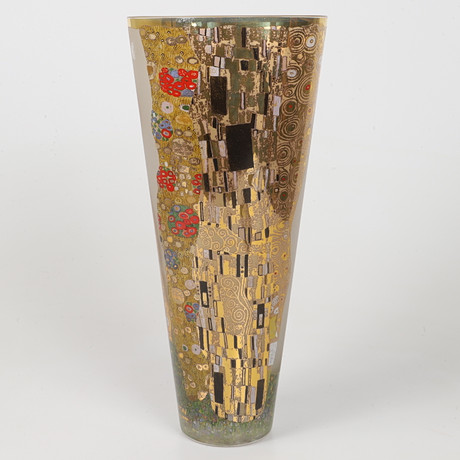 VAS, art glass with decoration after Gustav Klimt, Goebel, Germany ...