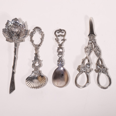 SAMLING AV TRE SKEDAR OCH SAXAR. STANSAT SILVER. FÖRSTA TREDJE 1900 ...