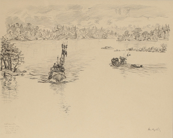 STEN REGNELL. Drawing, signed. Art - Paintings - Auctionet