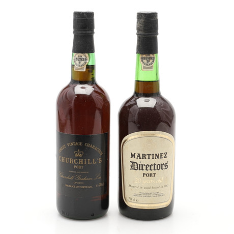 EN FLASKA CHURCHILLS ”FINASTE VINTAGE KARAKTÄR” HAMN, OCH EN FLASKA ...