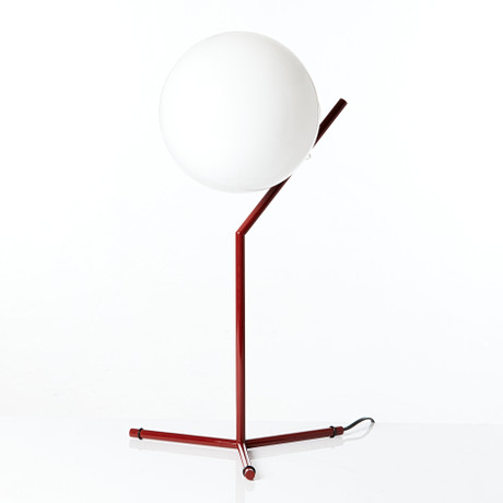 MICHAEL ANASTASSIADES. Table lamp, "IC lights, Flos, red lacquered ...