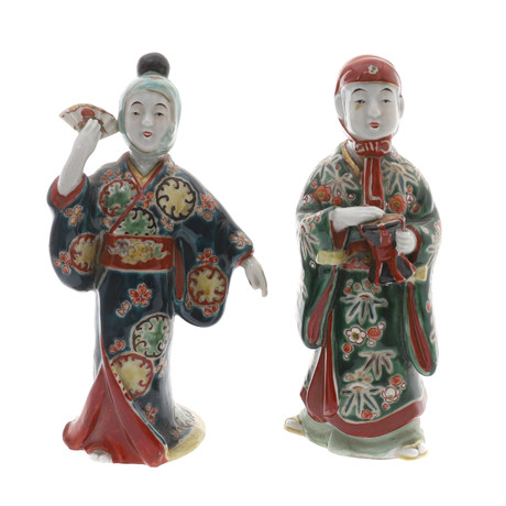 A PAIR OF JAPANESE PORCELAIN STANDING FIGURES, MEIJI. Ceramics ...