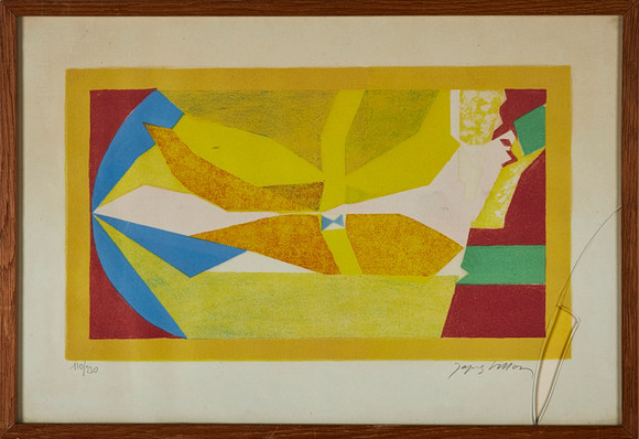 JAQUES VILLON. Geometric composition, lithography, signed and numbered ...