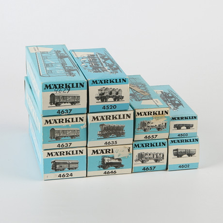 MÄRKLIN 10 trolleys in light blue original packaging. Toys - Toys ...