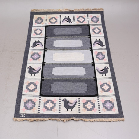 ELSA EKHOLM. Matta, rölakan, signerad EE, 140x200 cm. Mattor & Textil ...