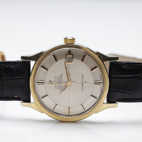 ARMBANDSUR, Omega Constellation Automatic Chronometer, "Pie-Pan", guld ...