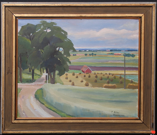 FOLKE BULOW. Motif from Alvastra. Oil on canvas, signed F Bulow, dated ...
