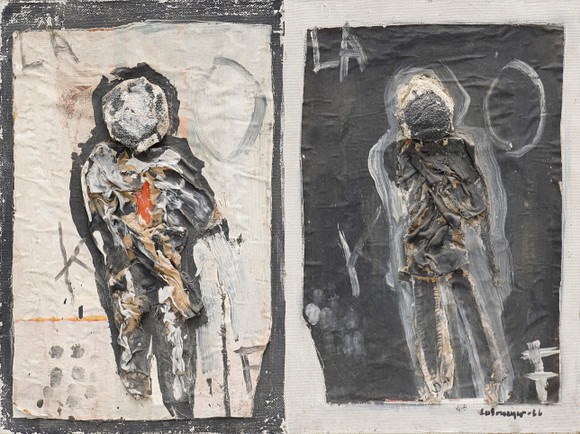 GÖSTA CALMEYER. FIGURES, MIXED TECHNIQUES. Art - Paintings - Auctionet