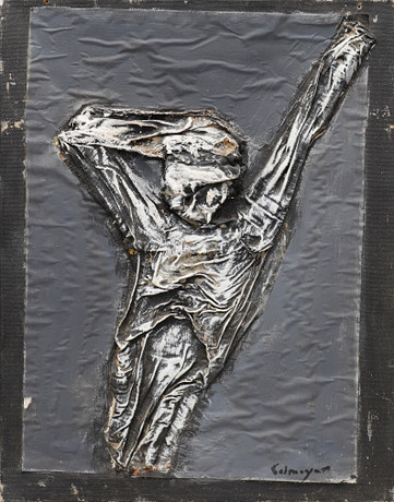 GÖSTA CALMEYER. GESTALT, BLANDTEKNIK. Konst - Måleri - Auctionet