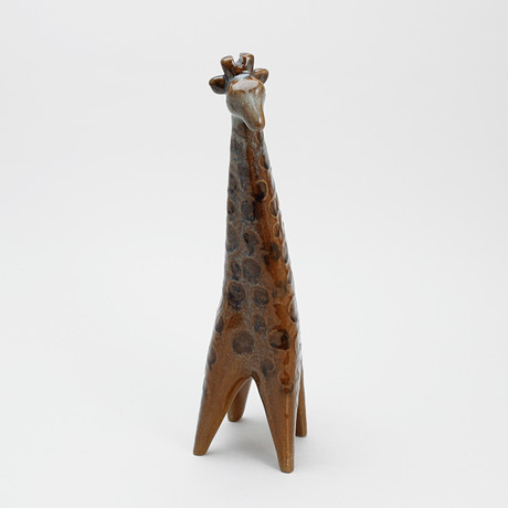 LISA LARSON. Figurine, giraffe, from "Stora Zoo", stoneware ...
