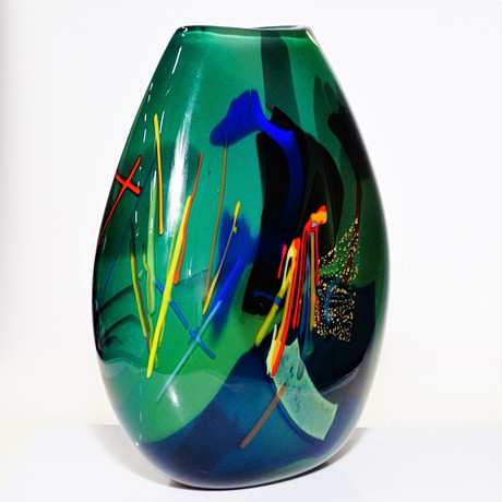 JAN-ERIK RITZMAN. praktvas, glas, Transjö, unik, signerad Jan Erik ...