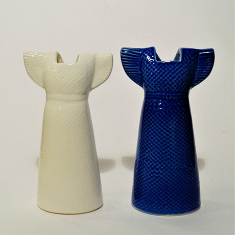 LISA LARSON. vases, a pair, "wedding dresses from the Wardrobe series ...