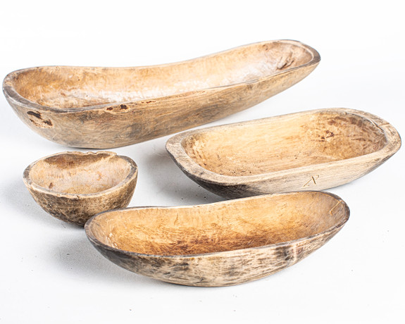 ALLMOGE, 4 parts, trough and bowls, 19th century. Folk art - Bowls ...