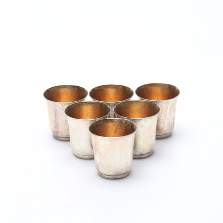 SUPMUGGAR, GVH, Stockholm 1950, vikt ca. 163,7 gram. Silver & Metall ...