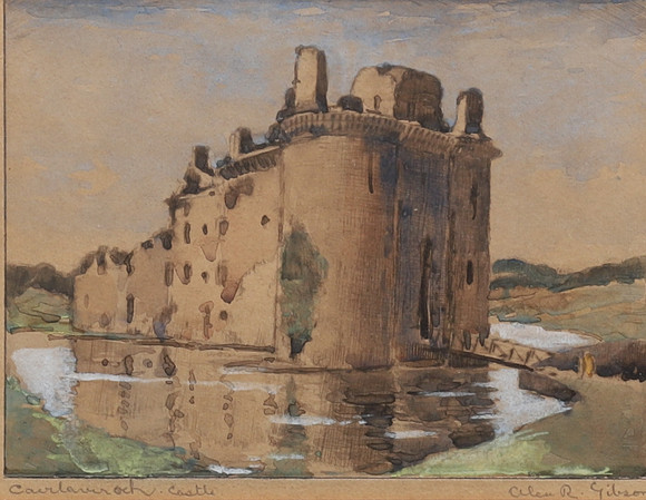 ALEXANDER ROY GIBSON (SCOTTISH, 1880-1968). CAERLAVERLOCK SLOTT ...