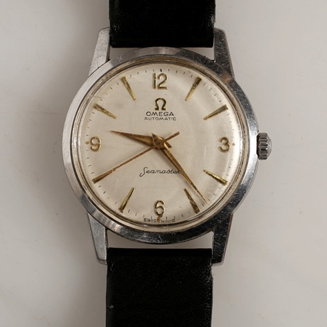 ARMBANDSUR, Omega Seamaster, stål med läderband, 1960- tal. Klockor ...