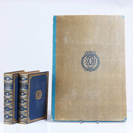 CHARLES XII ON THE BATTLEFIELD, 3 dlr, 1918, text part in two volumes ...