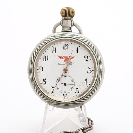 POCKET WATCH, General Watch Co, steel. Clocks & Watches - Pocket & Stop ...
