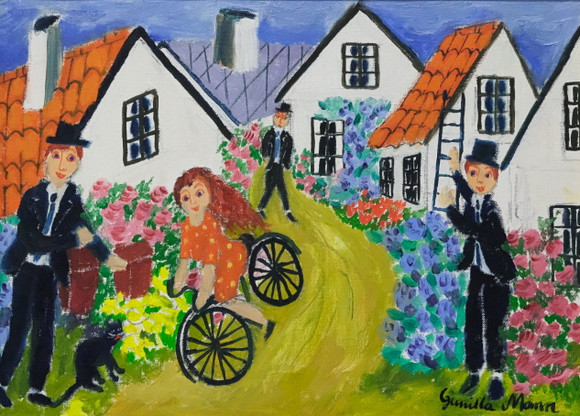 GUNILLA MANN. OIL ON CANVAS. Art - Paintings - Auctionet