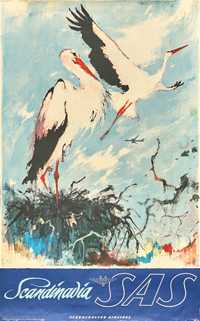 SAS - OTTO NIELSEN (1916-2000). Scandinavia SAS, around 1960, monogram ...